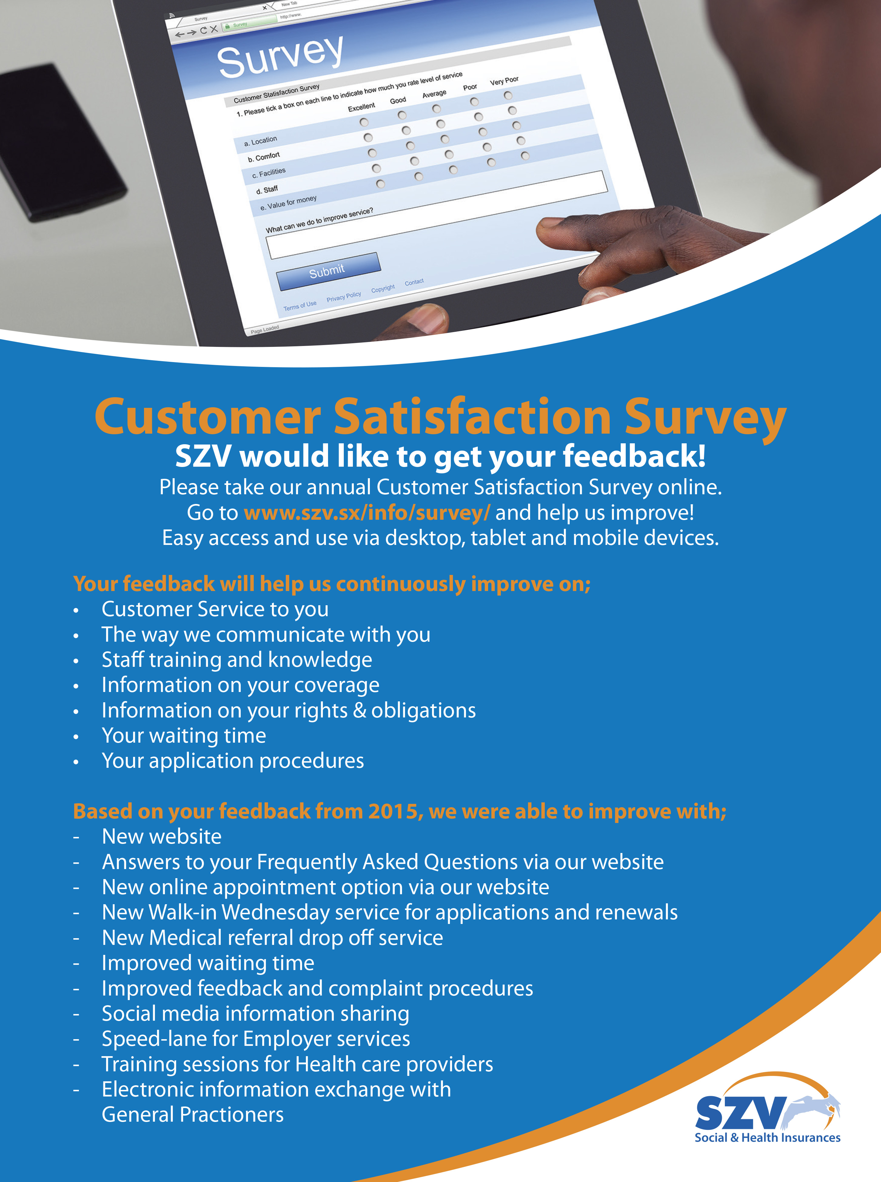 Take part in our Customer Satisfaction Survey